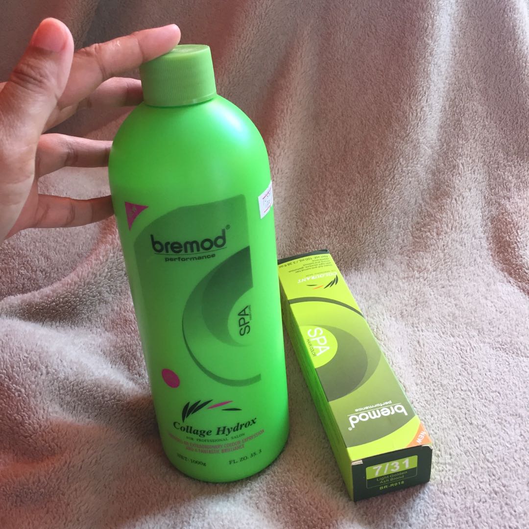 Bremod Collage Hydrox 1000g w/ free Bremod Hair Color Light Golden Ash ...