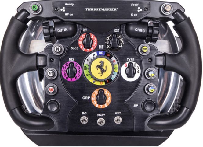 F1 Ferrari Wheel with T300 wheelbase and brake pedals - thrustmaster ...