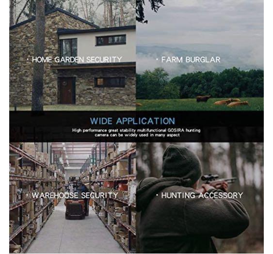 Gosira Trail Camera Motion Activated 12MP HD 1080P Wildlife Hunting 0 ...