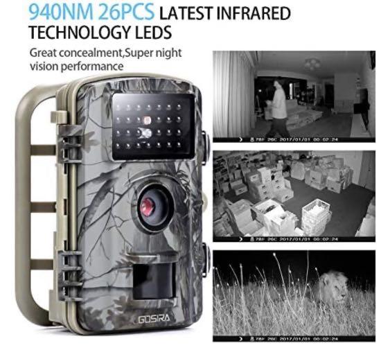 Gosira Trail Camera Motion Activated 12MP HD 1080P Wildlife Hunting 0 ...