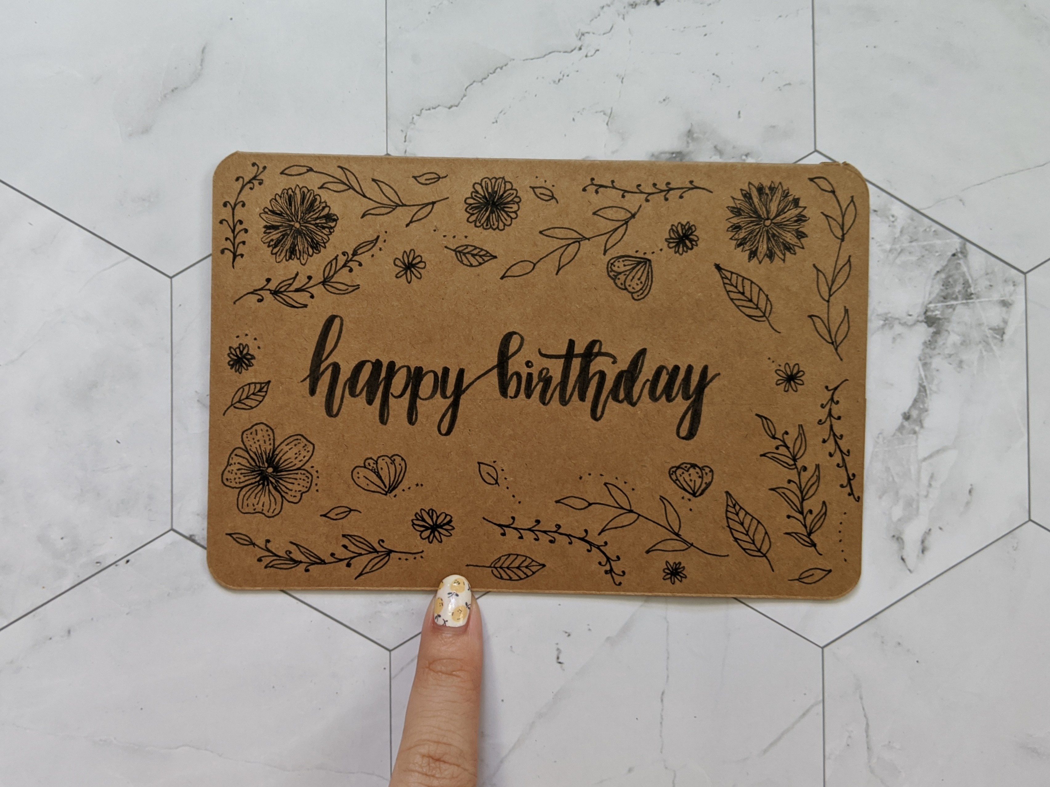 Happy Birthday Card - handwritten letter, Design & Craft, Handmade ...