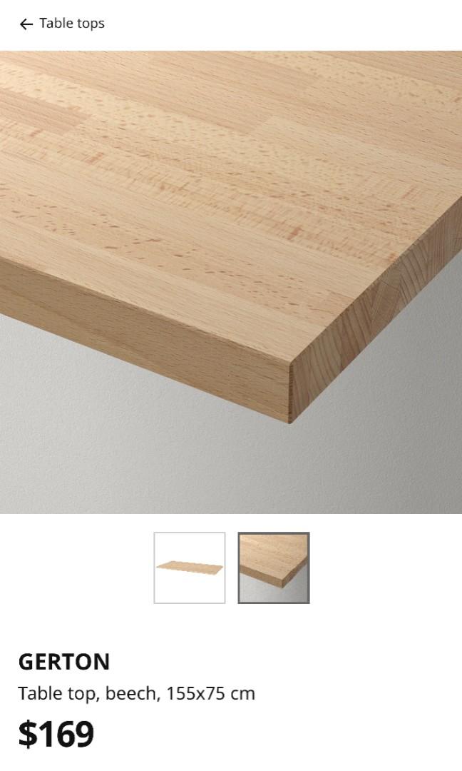 Ikea Gerton table top, Furniture & Home Living, Furniture, Tables ...