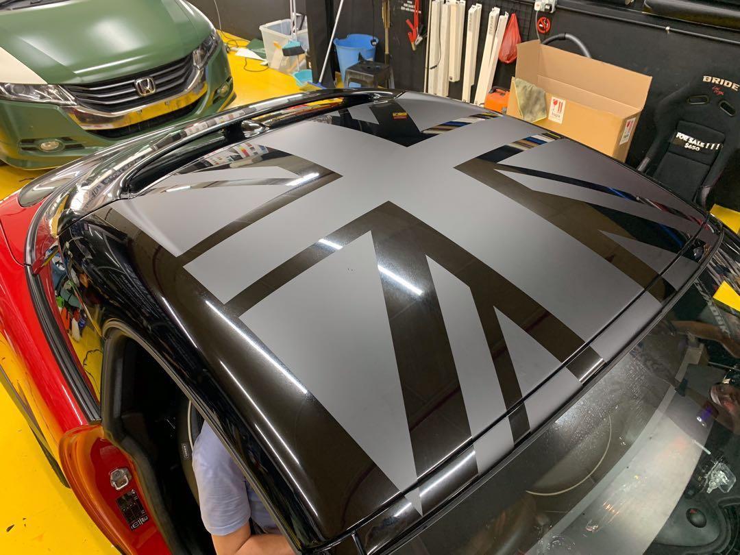Mini cooper Roof Union Flag wrap, Car Accessories, Accessories on Carousell