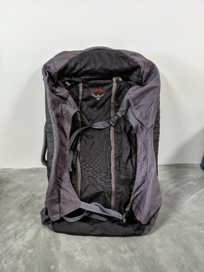 Pre loved Osprey Porter 90L travel pack duffle, Men's Fashion, Bags ...