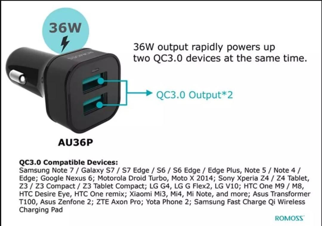 QualComm Car Quick Charger, Mobile Phones & Gadgets, Mobile & Gadget ...