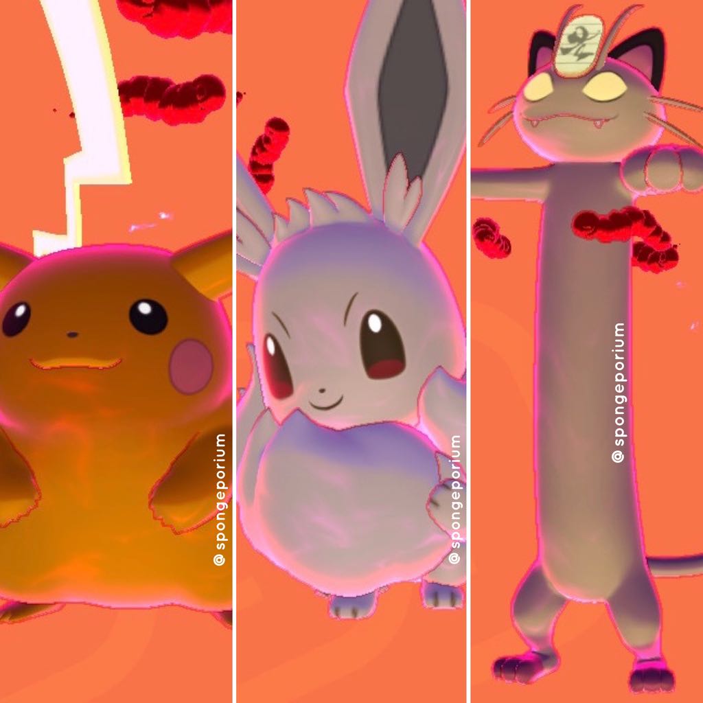 Shiny GMAX Pikachu/Eevee/Meowth (Pokemon Sword & Shield) on Carousell