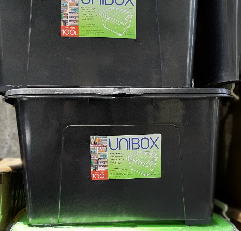 Unibox Storage Box 100 L (25x19x16 in), Furniture & Home Living, Home ...