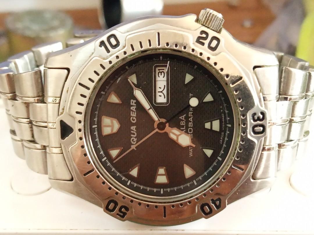 Vintage Alba aqua gear diver watch Japan, Men's Fashion, Watches ...