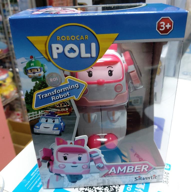 全新正版 Robocar Poli 救援小英雄波力 4" Robot Amber 安巴 粉紅色救護車 ( 約4吋高 / 可變身機械人 ...