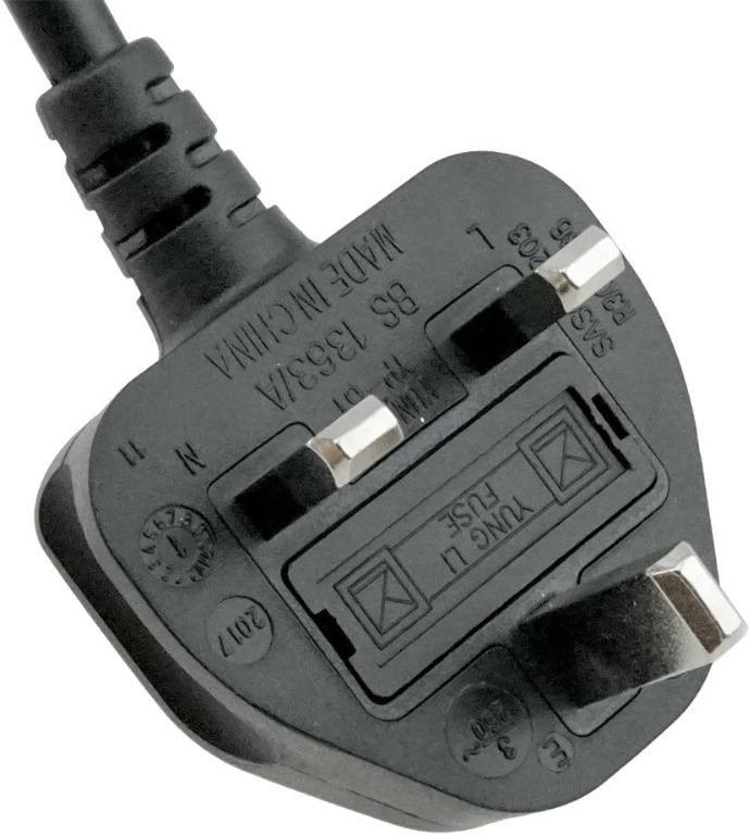 ACP1045 UK BS1363 Standard Fused Plug to IEC C5 Laptop 6 Foot (1.83 ...