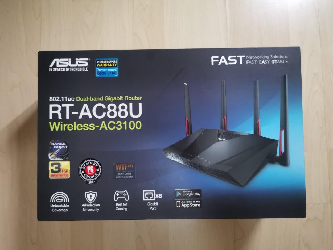 Asus RT-AC88U Router (AC3100), Computers & Tech, Parts & Accessories ...
