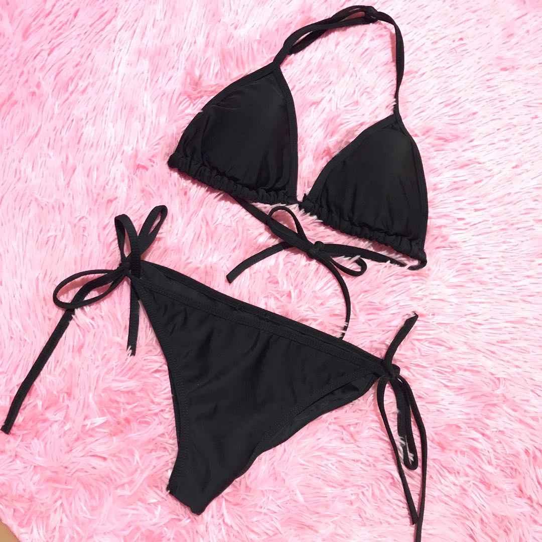 Black String Bikini, Women's Fashion, Swimwear, Bikinis & Swimsuits on ...
