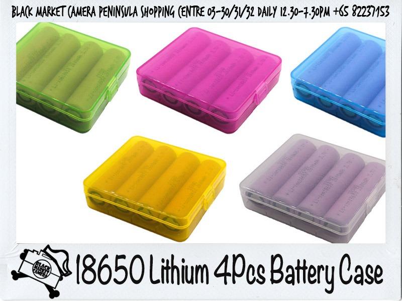 [BMC] 18650 Lithium 4 Piece Battery Carrying Case, Mobile Phones ...