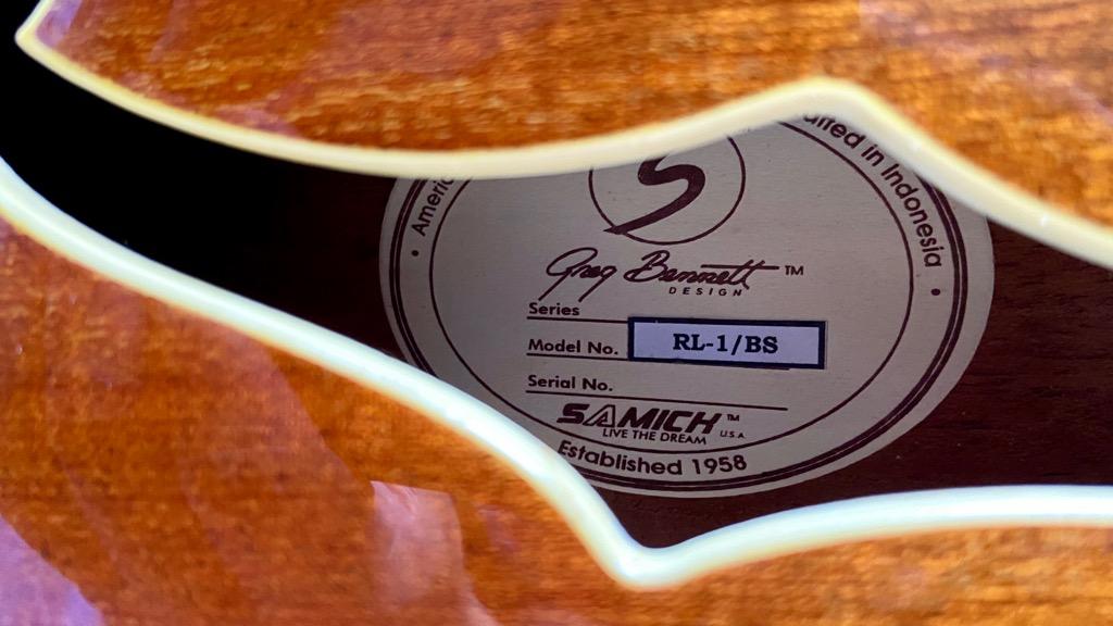 Samick Greg Bennett Design Royale RL-1/BS Semi-Hollow Body Electric ...