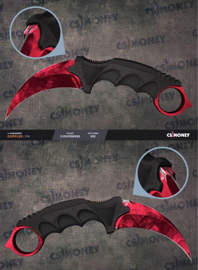 Karambit Doppler Ruby, Video Gaming, Gaming Accessories, Game Gift ...