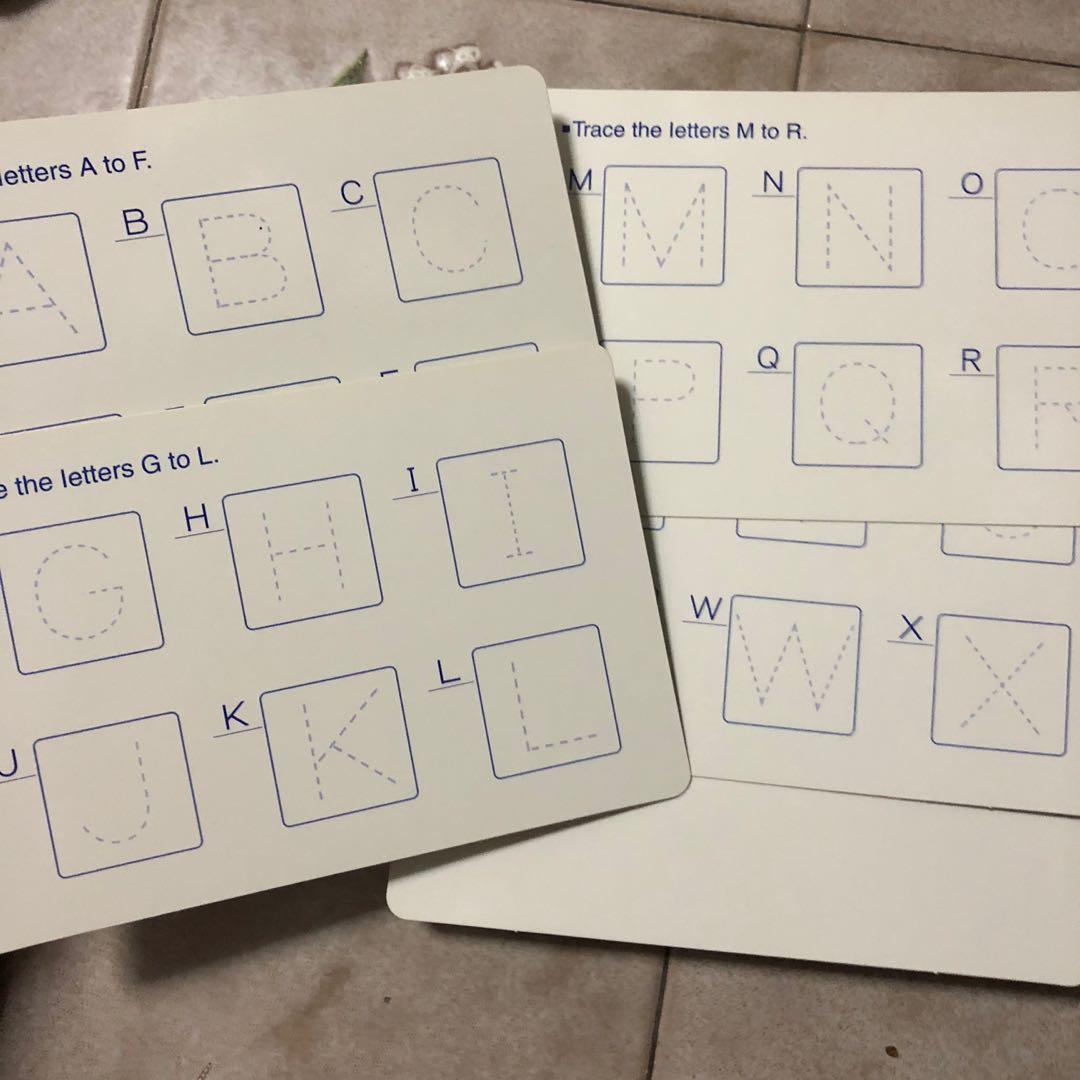 Kumon ABC write and wipe cards, Hobbies & Toys, Books & Magazines ...