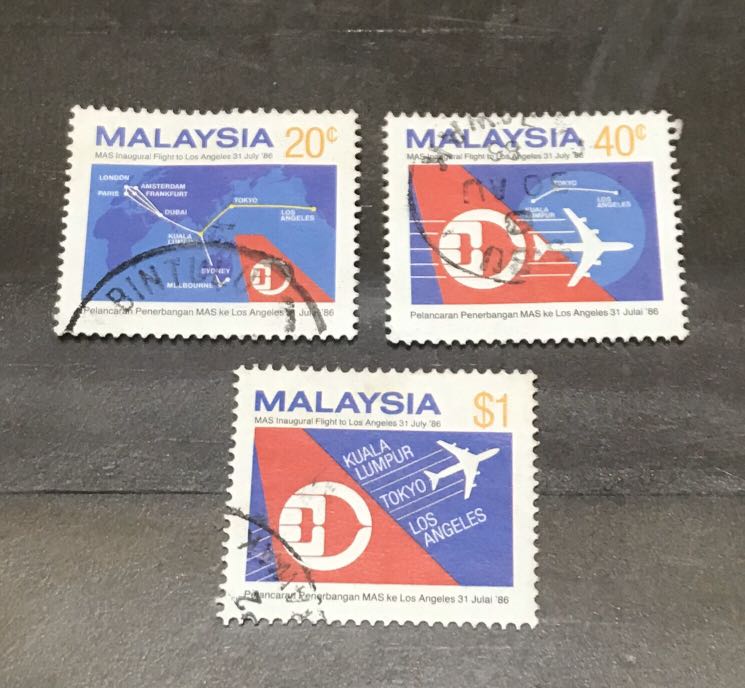 Malaysia stamps used MSA airline 3v, Hobbies & Toys, Memorabilia ...