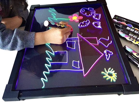 New LED Neon illuminating Writing Drawing Board - With Remote ...