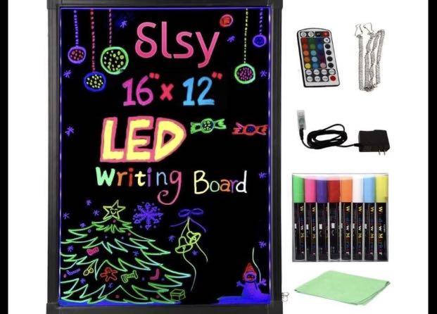 New LED Neon illuminating Writing Drawing Board - With Remote ...