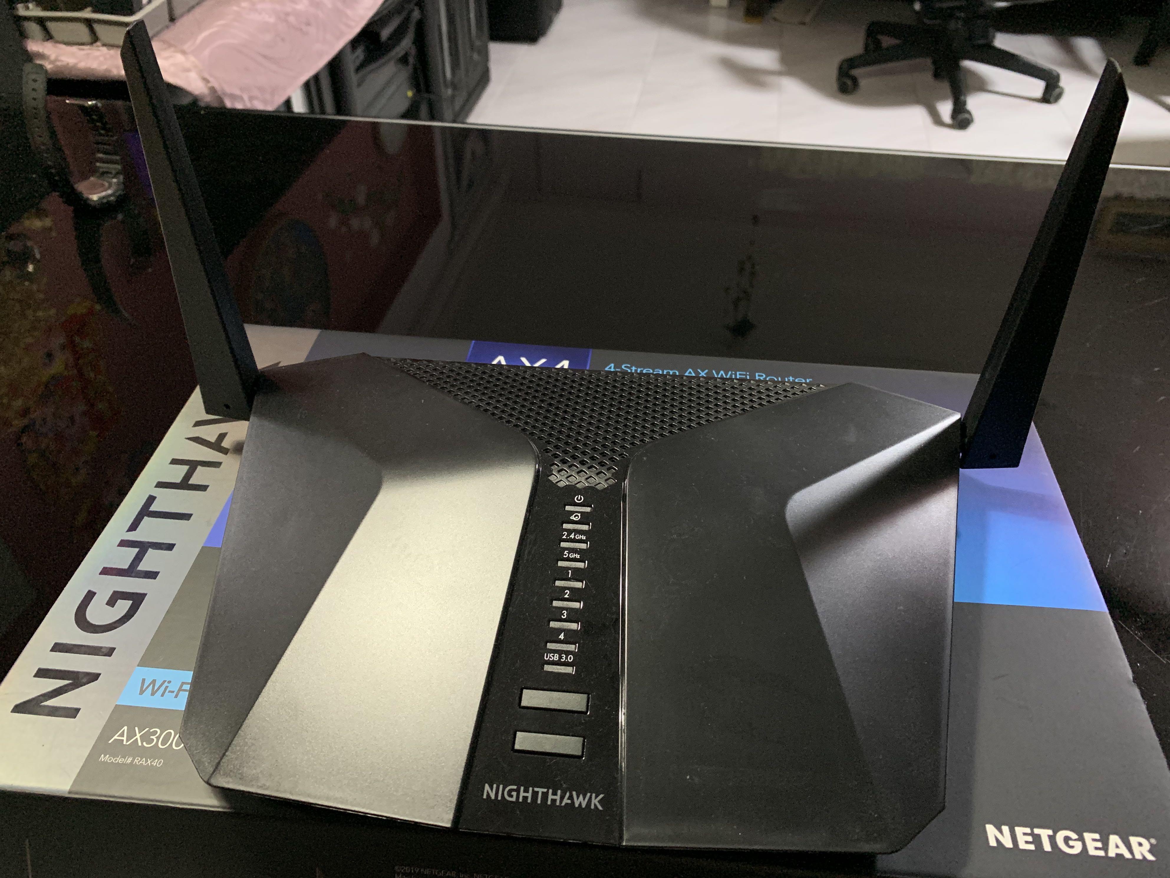 Nighthawk Rax40 Ax4 Wifi 6 Router Ax3000 Computers And Tech Parts And Accessories Networking On