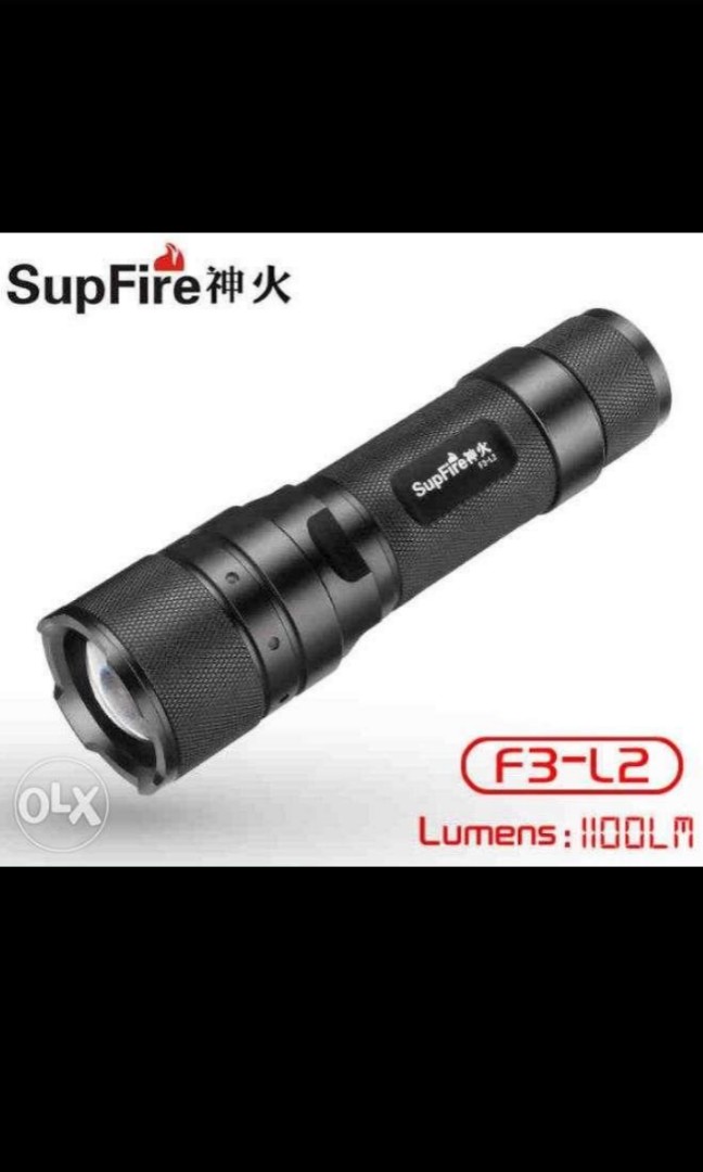 SALE SupFire F3L2 LED FlashLight 1100 Lumens zoom, Sports Equipment ...