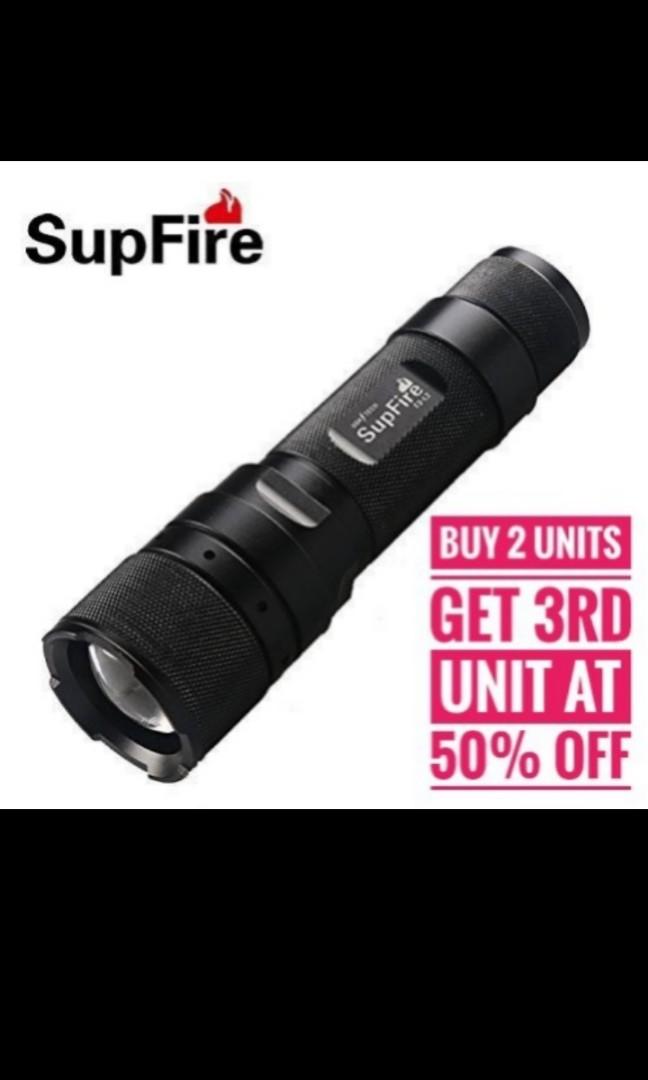 SALE SupFire F3L2 LED FlashLight 1100 Lumens zoom, Sports Equipment ...