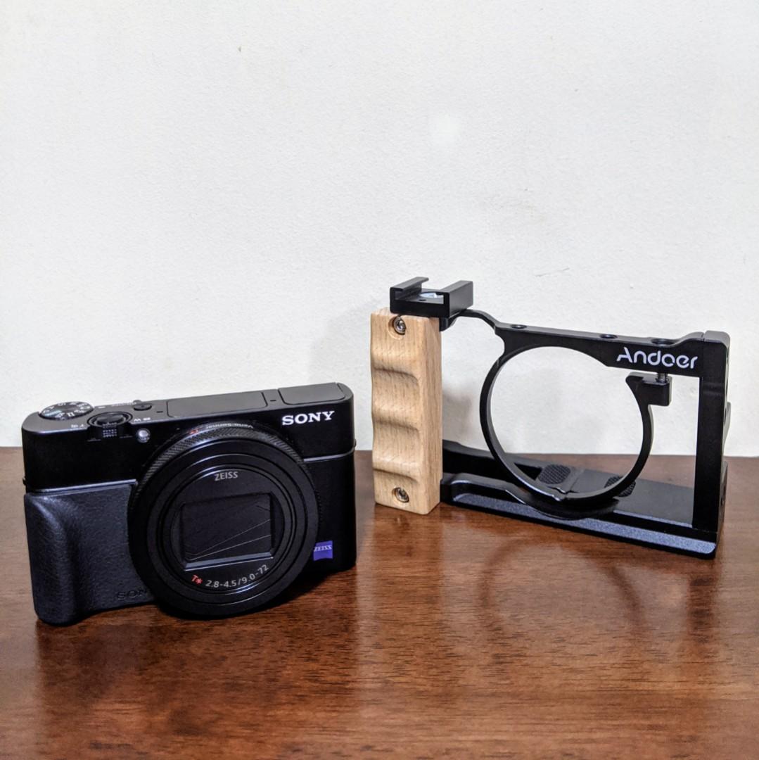 Sony RX100 VII Mark M7 Camera + Andoer Metal Cage, Photography, Cameras ...