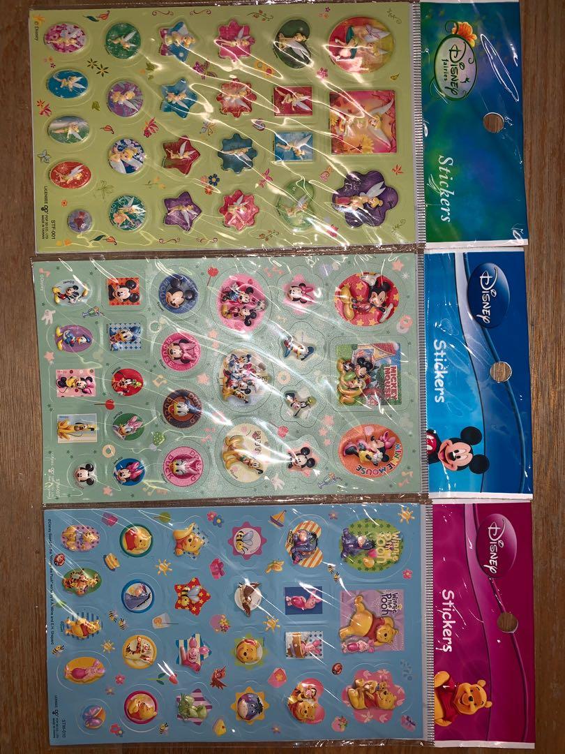 Stickers - Disney, Winnie the Pooh, Tinkerbell fairies, Mickey Mouse ...