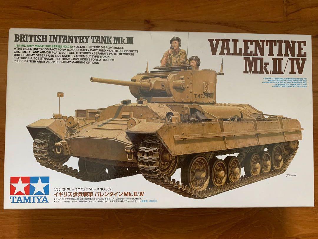 Tamiya 35352 British Infantry Tank Valentine Mk.II/IV 1/35 Scale Kit ...