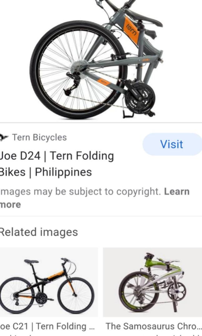TERN Joe D24 folding bike, Sports Equipment, Bicycles & Parts, Bicycles ...