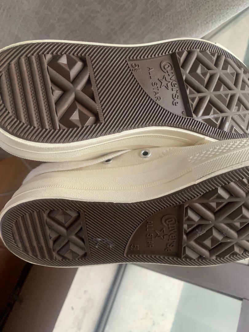 CDG cream color converse chuck taylor , Women's Fashion, Footwear ...