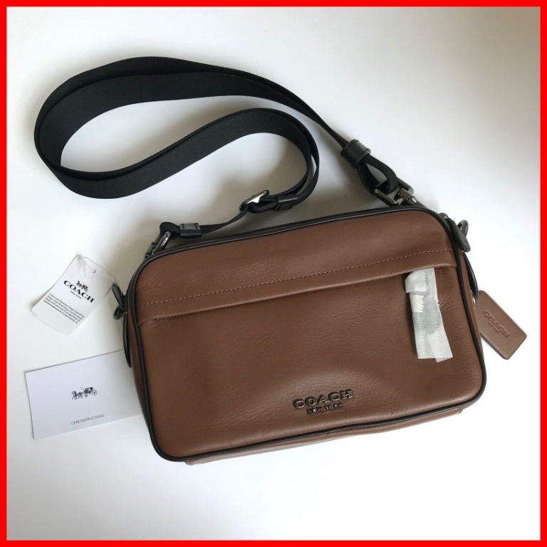 Coach Graham Crossbody in QB/Saddle Brown Leather Men Bag, Men's ...