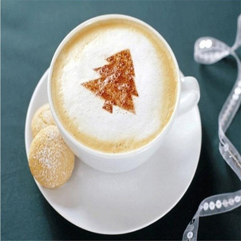 Creative Plastic Garland Mold Fancy Printing Model Coffee Foam Spray ...