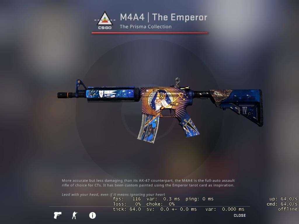 CSGO M4A4 Emperor, Video Gaming, Gaming Accessories, In-Game Products ...
