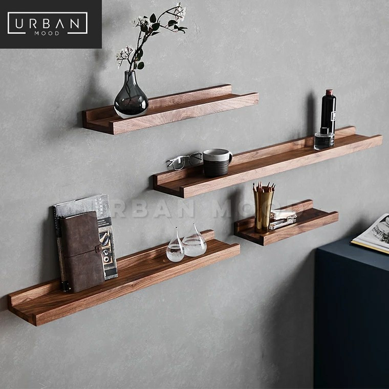 DOCK Modern Black Walnut Display Shelf, Furniture & Home Living ...