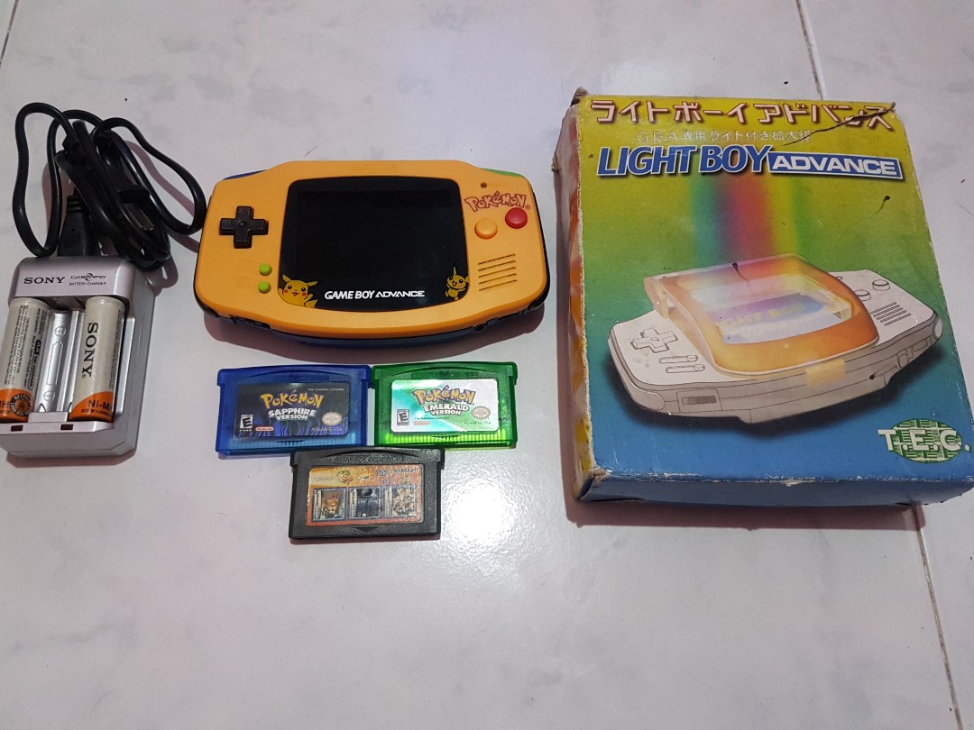 Gameboy Advance Brighter Modded 101 Pokemon with 3 Bootleg Games and ...