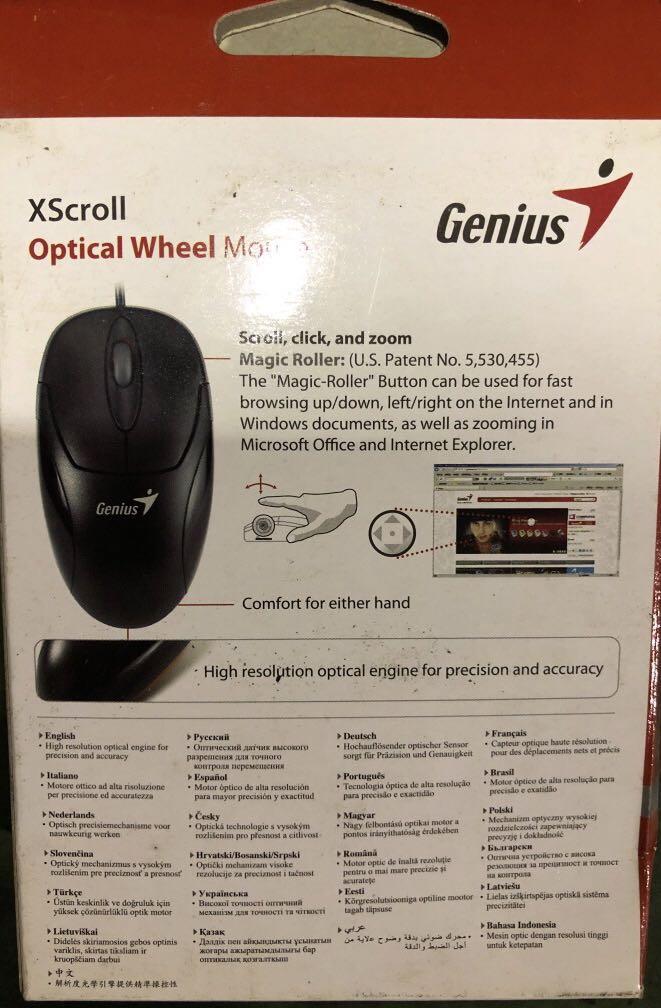 Genius XScroll Optical Wheel Mouse, Computers & Tech, Parts & Accessories, Mouse & Mousepads on ...