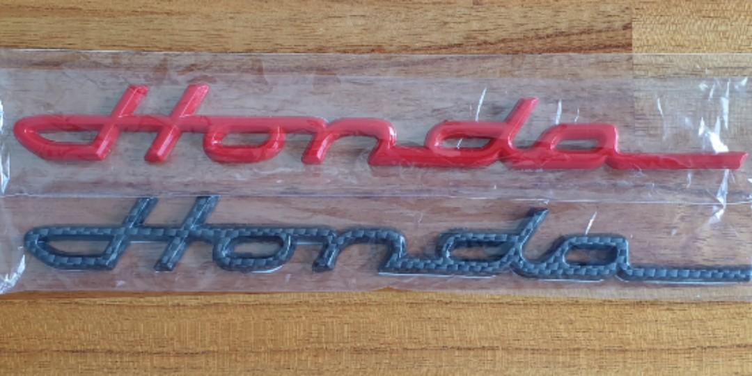 Honda Cursive Emblem, Car Accessories, Accessories on Carousell