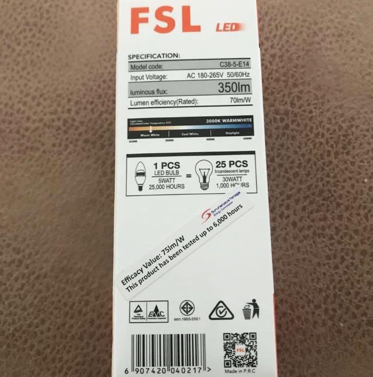 IKEA Light Bulb FSL LED, Furniture & Home Living, Lighting & Fans ...
