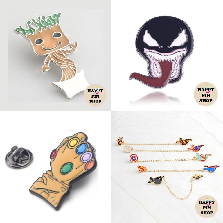 Marvel: Groot, Venom, Infinity Gauntlet (Thanos); Plump Superhero chain ...