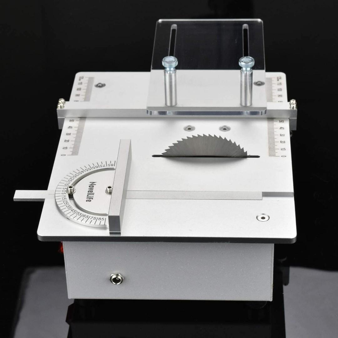 NovelLife Mini Hobby Table Saw with Miter Gauge,3 Inch HSS Circular Saw ...