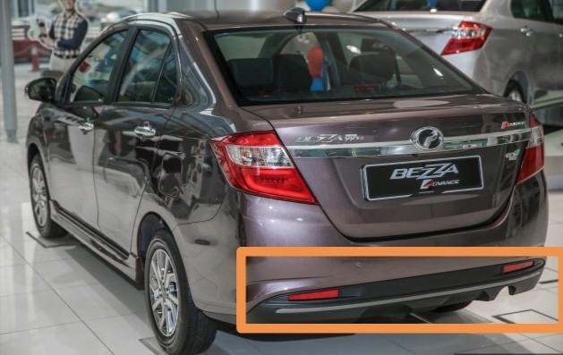 Perodua Bezza rear diffuser, Auto Accessories on Carousell