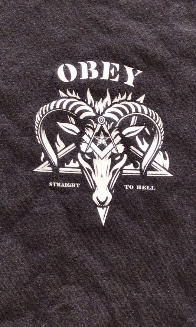 satanic obey tee, Women's Fashion, Tops, Shirts on Carousell