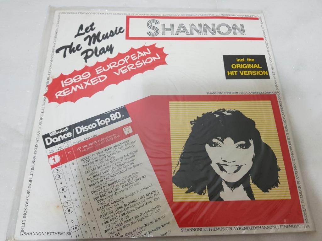 Shannon - Let the music play 12 Inch Remix Vinyl Record, Hobbies & Toys ...