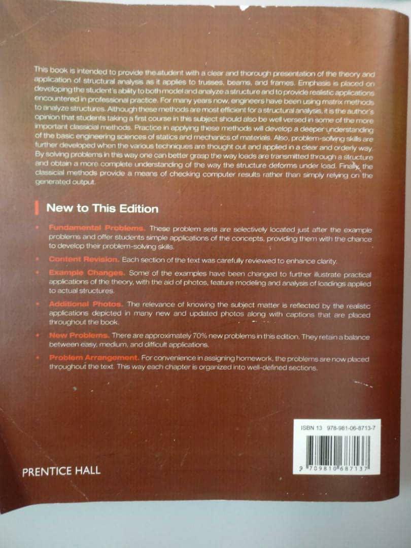 structural analysis r.c. hibbeler eighth edition in si units, Hobbies ...