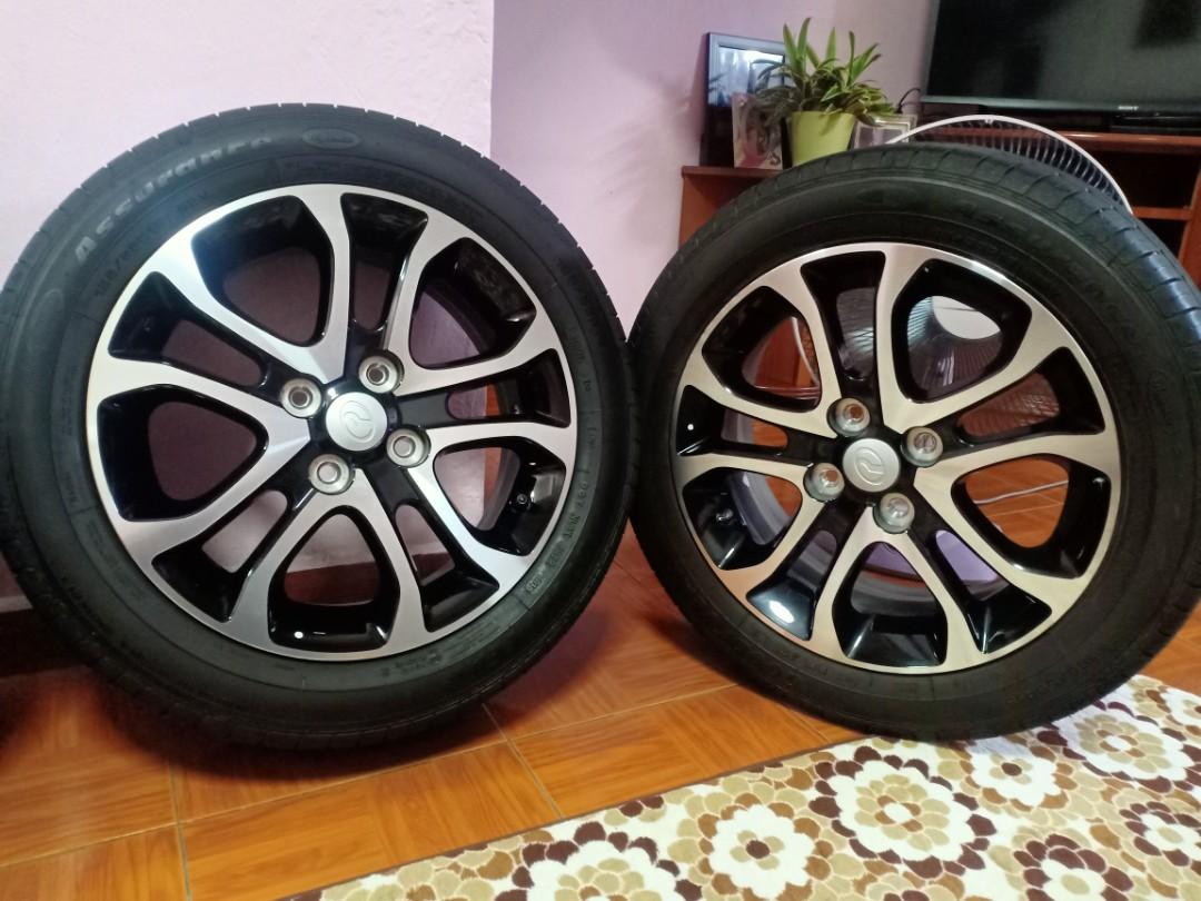 Used Rim With Tyre Myvi 2018, Auto Accessories on Carousell