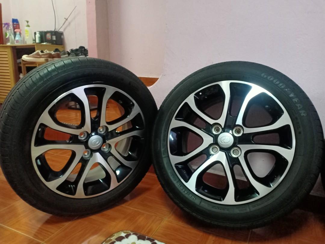 Used Rim With Tyre Myvi 2018, Auto Accessories on Carousell
