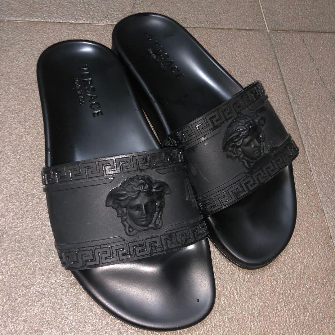 Versace Slides, Men's Fashion, Footwear, Flipflops and Slides on Carousell