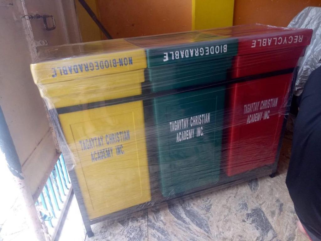 Waste segregation trashbin with metal frame, Commercial & Industrial ...