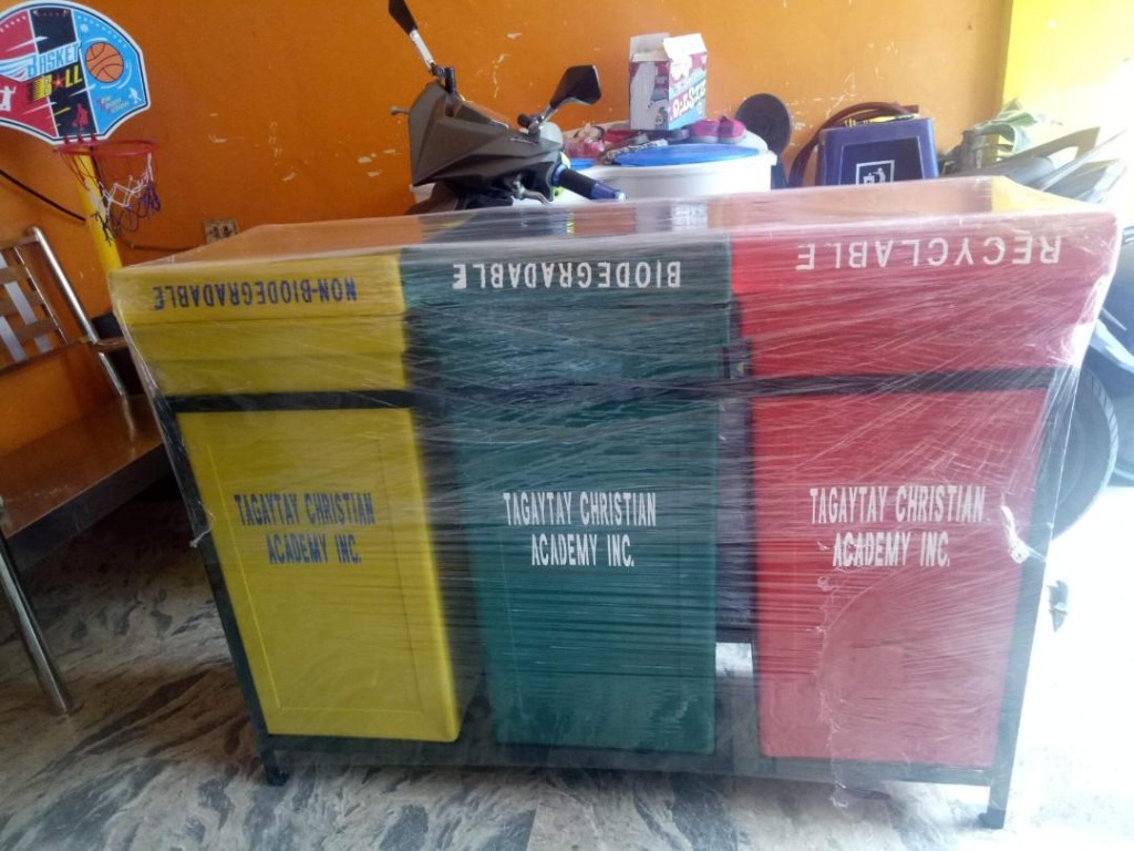 Waste segregation trashbin with metal frame, Commercial & Industrial ...